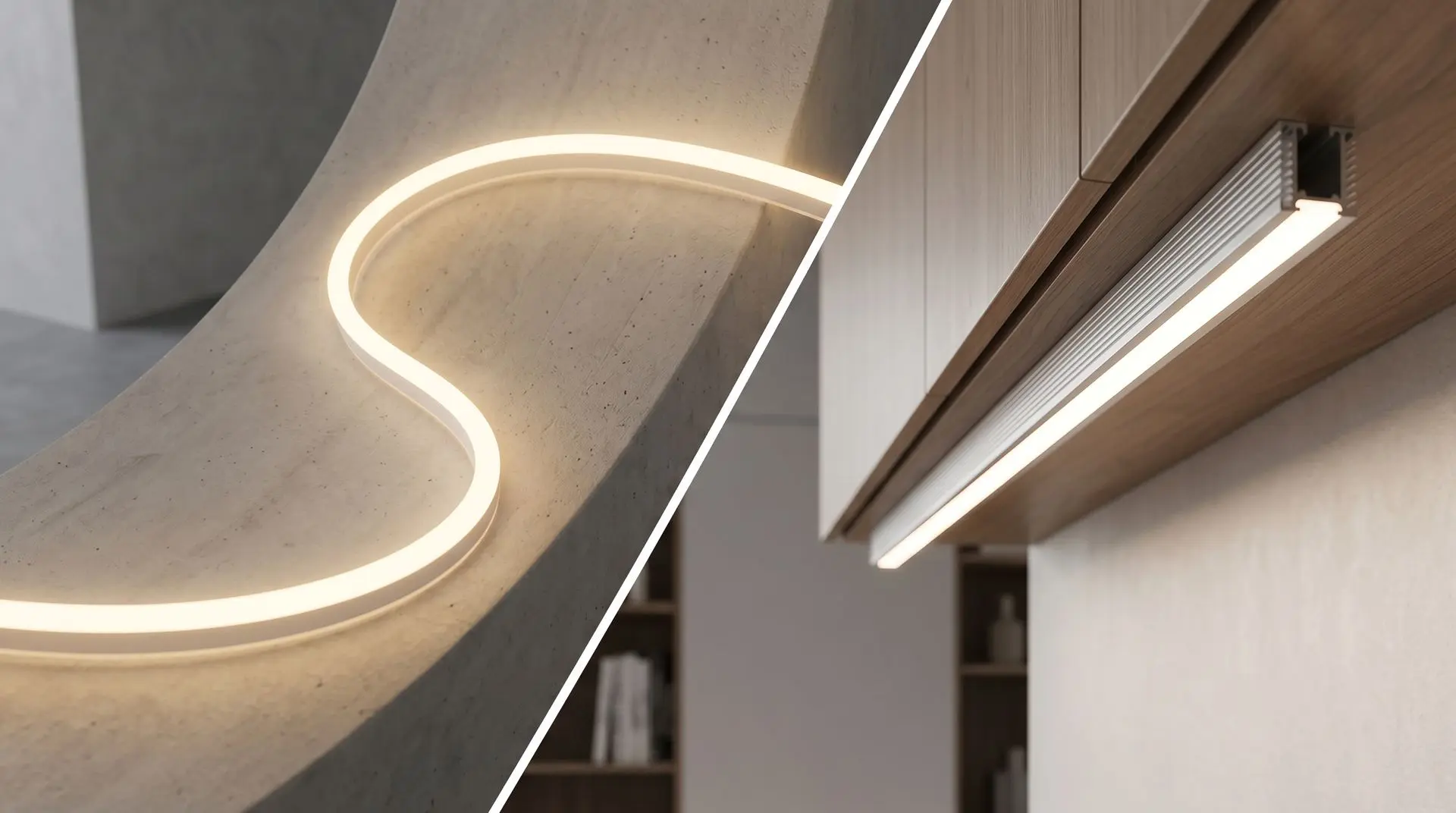 Perfiles LED flexibles vs aluminio: 5 diferencias clave